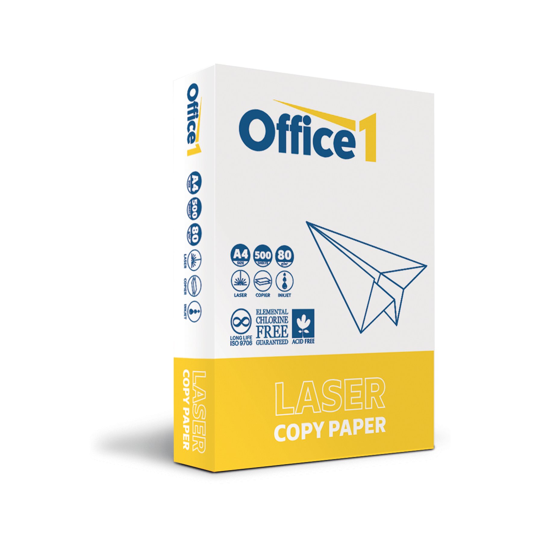 Office 1 Копирна хартия Laser Copy, A4, 80 g/m2, 500 листа | USG