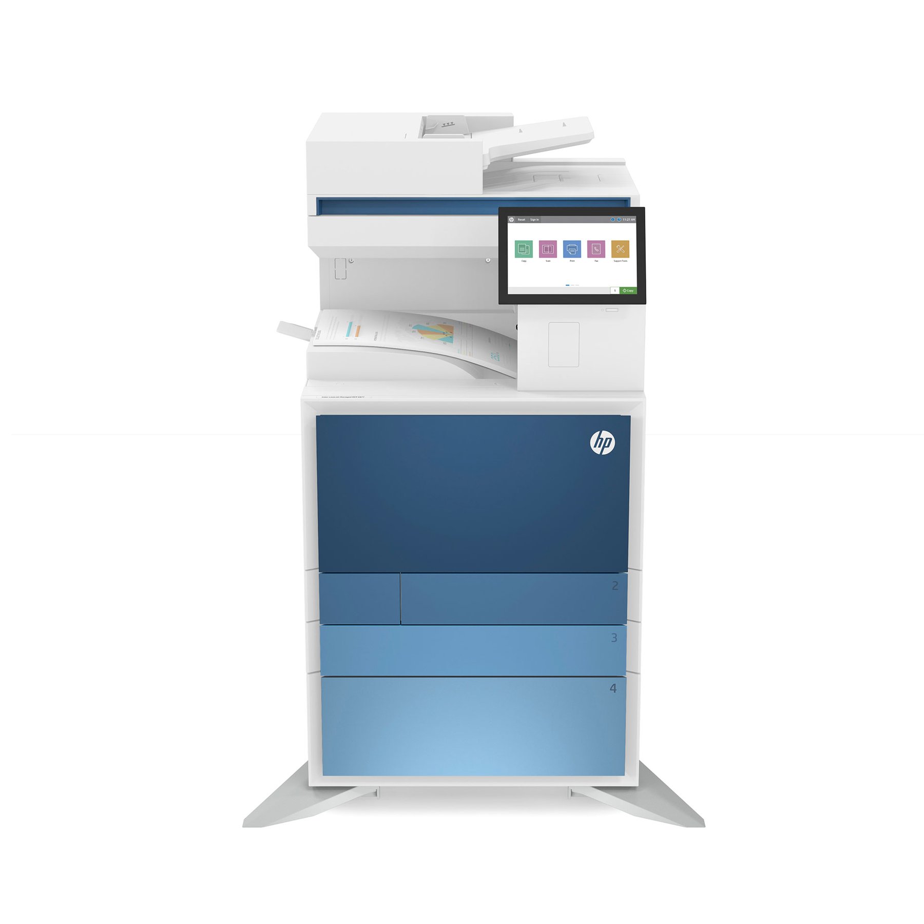 HP Лазерен принтер 3 в 1 Color LaserJet Managed MFP E877DN, A3, цветен ...