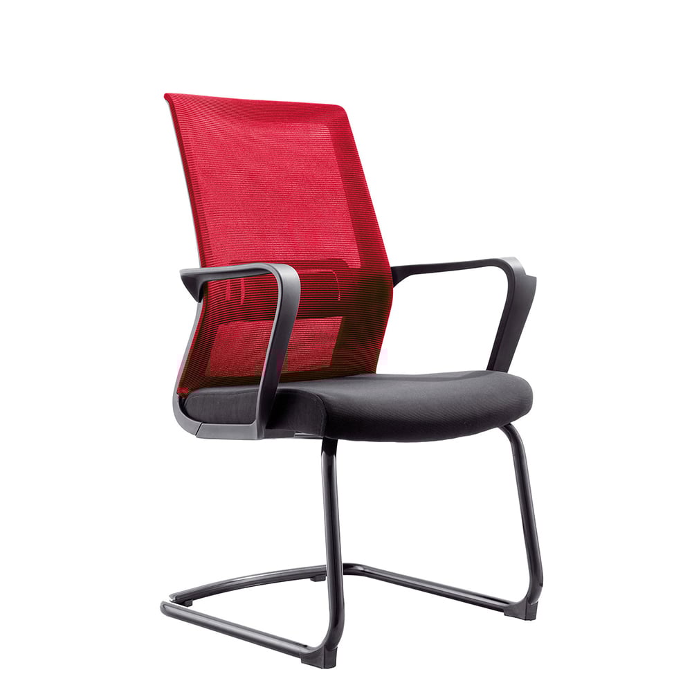 Посетителски стол RFG Smart M, дамаска и меш, до 120 kg, черна седалка ...