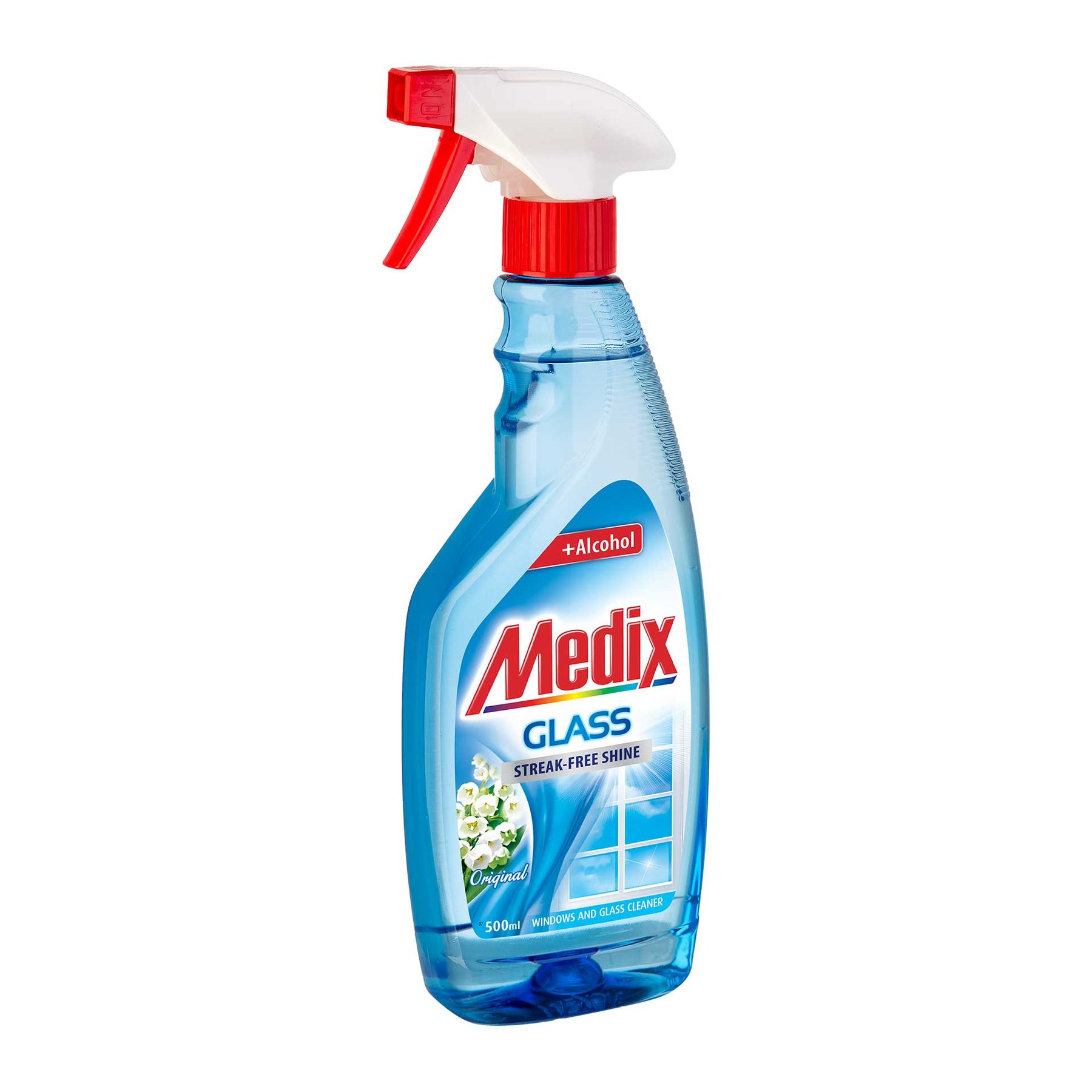 Препарат за почистване на стъкла Medix Original, с помпа, 500 ml, син | USG